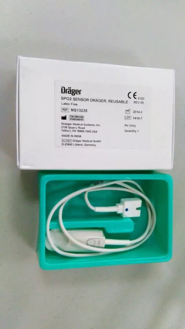 Drager SpO2 Sensor Reusable MS13235 Latex Free